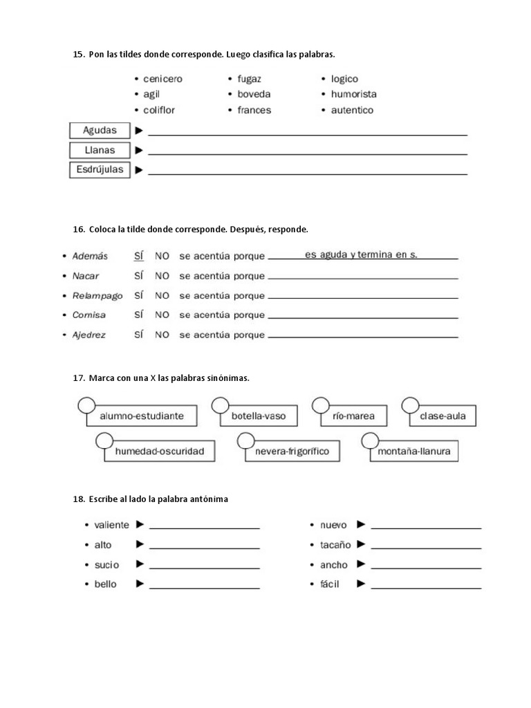 Ejercicios de Lengua 5º Primaria | PDF | Poesía