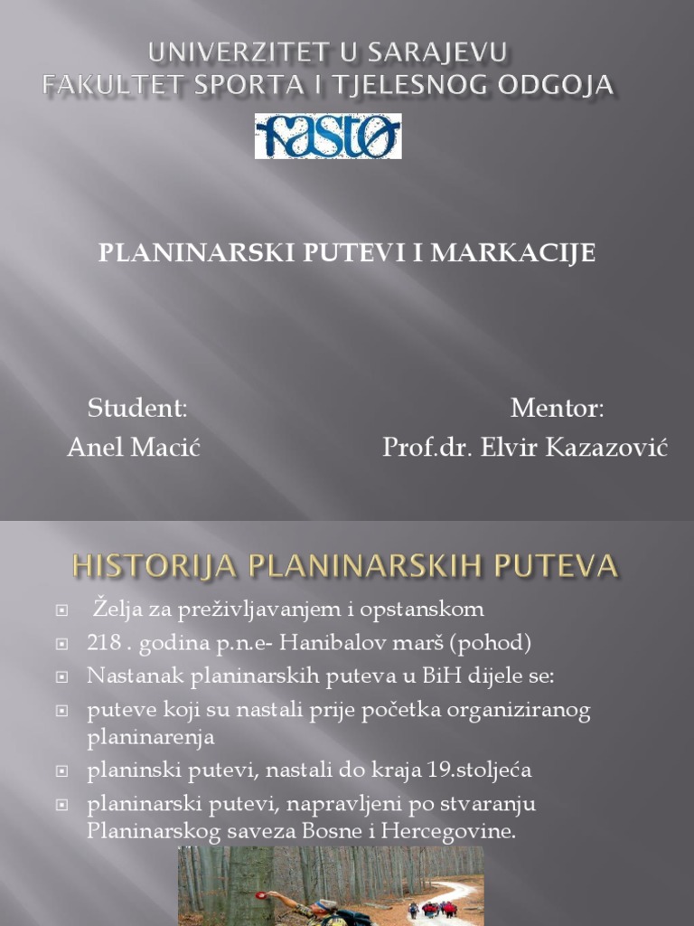 Planinarski Putevi I Markacije | PDF