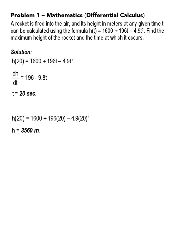 DifCal 1 | PDF | Acceleration | Calculus