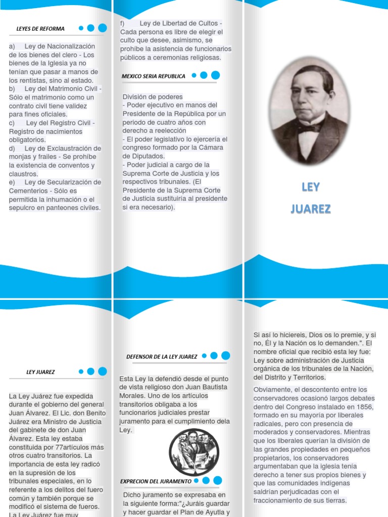 Ley Juárez: Reformas y Contexto Histórico | PDF | Ley estatutaria ...