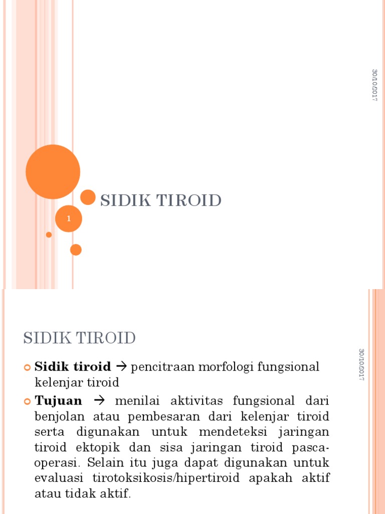 Pemeriksaan Sidik Tiroid dan Fungsinya | PDF