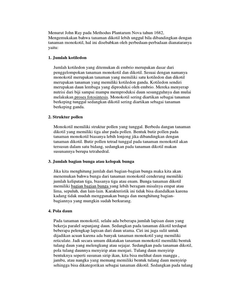 Menurut John Ray Pada Methodus Plantarum Nova Tahun 1682 | PDF