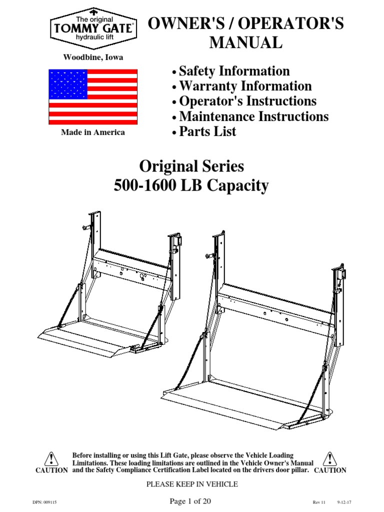Owner'S / Operator'S Manual | PDF | Elevator | Switch