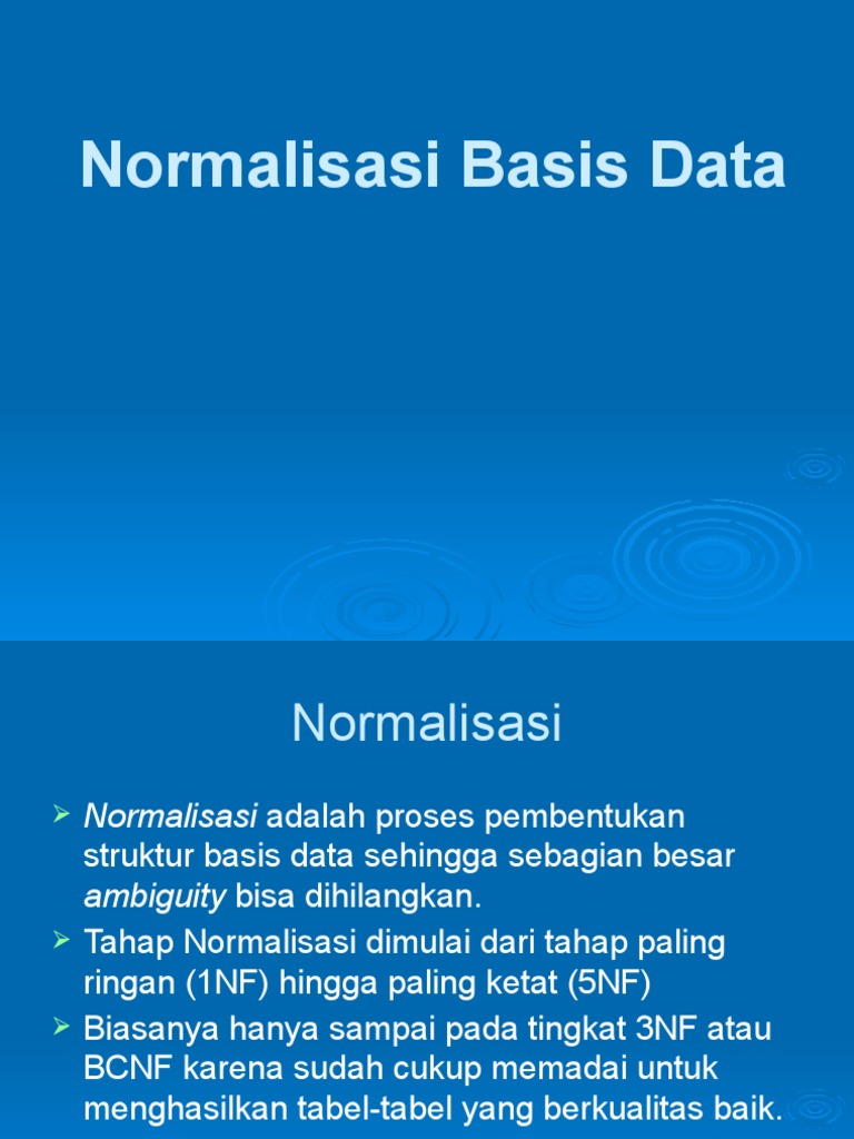 Normalisasi Data | PDF