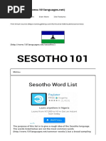 Sesotho Word List | PDF | Languages | Nature