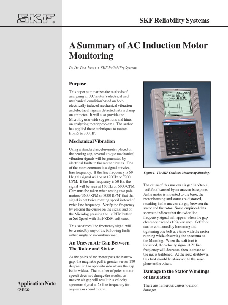 AC Induction Motor Monitoring | PDF | Electrical Engineering | Mechanical Engineering