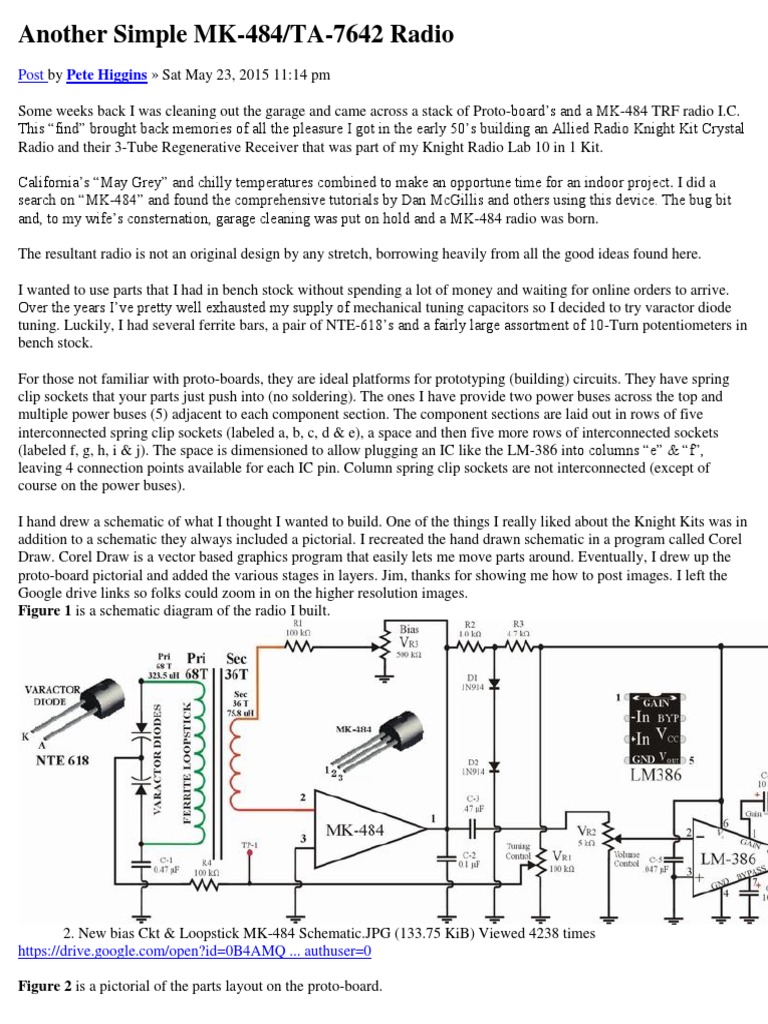 Another Simple MK484 Radio | Download Free PDF | Inductor | Electronic ...