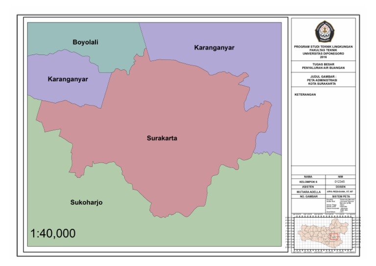 Peta Administrasi Kota Surakarta PDF | PDF