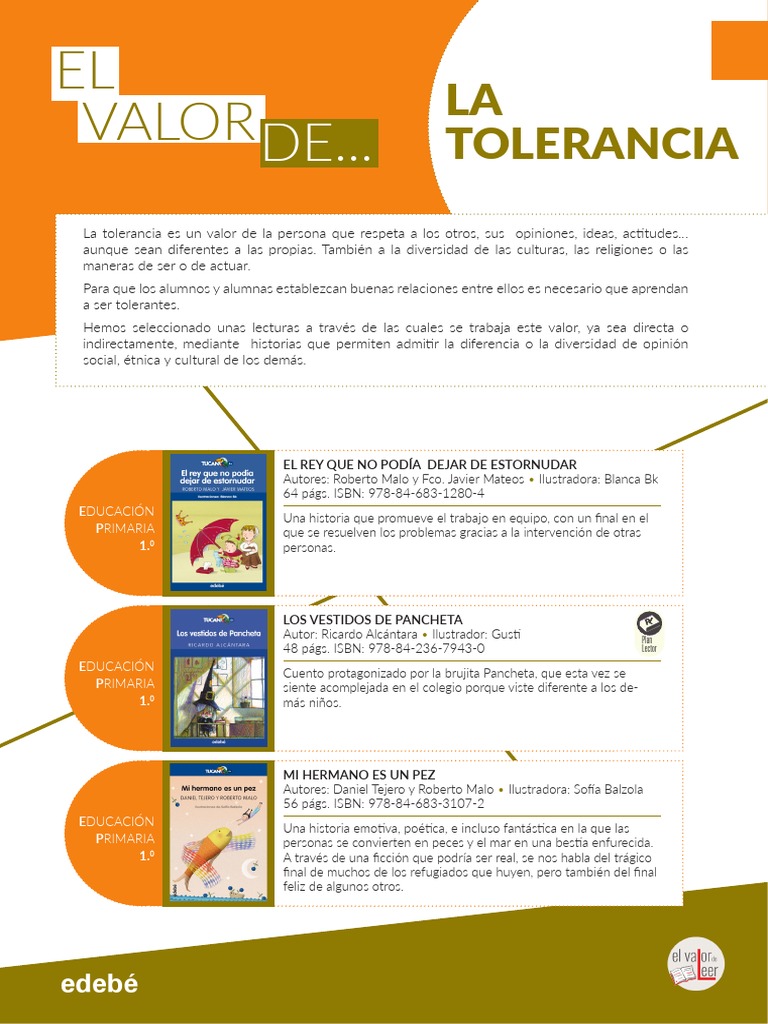 El Valor de La Tolerancia | PDF | Tolerancia | Novelas