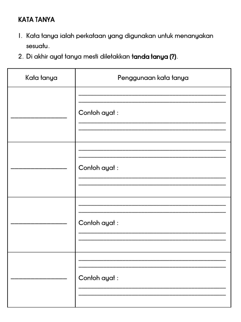 Kata Tanya | PDF