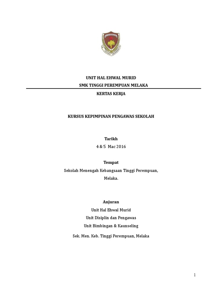 KK Kem Kepimpinan Pengawas | PDF