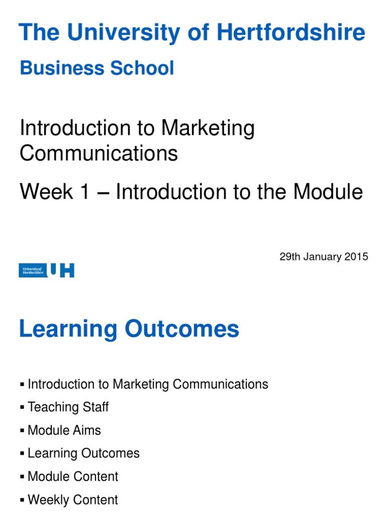 Lecture - 1 - Introduction To The Module | PDF | Marketing ...