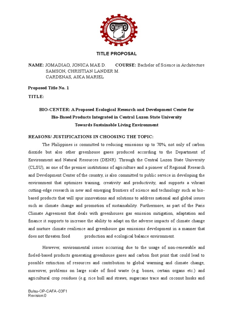 Bio Based Proposal | PDF | Natural Environment | Waste