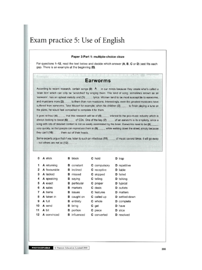 Exam Practice Advanced Expert CAE 5 | PDF