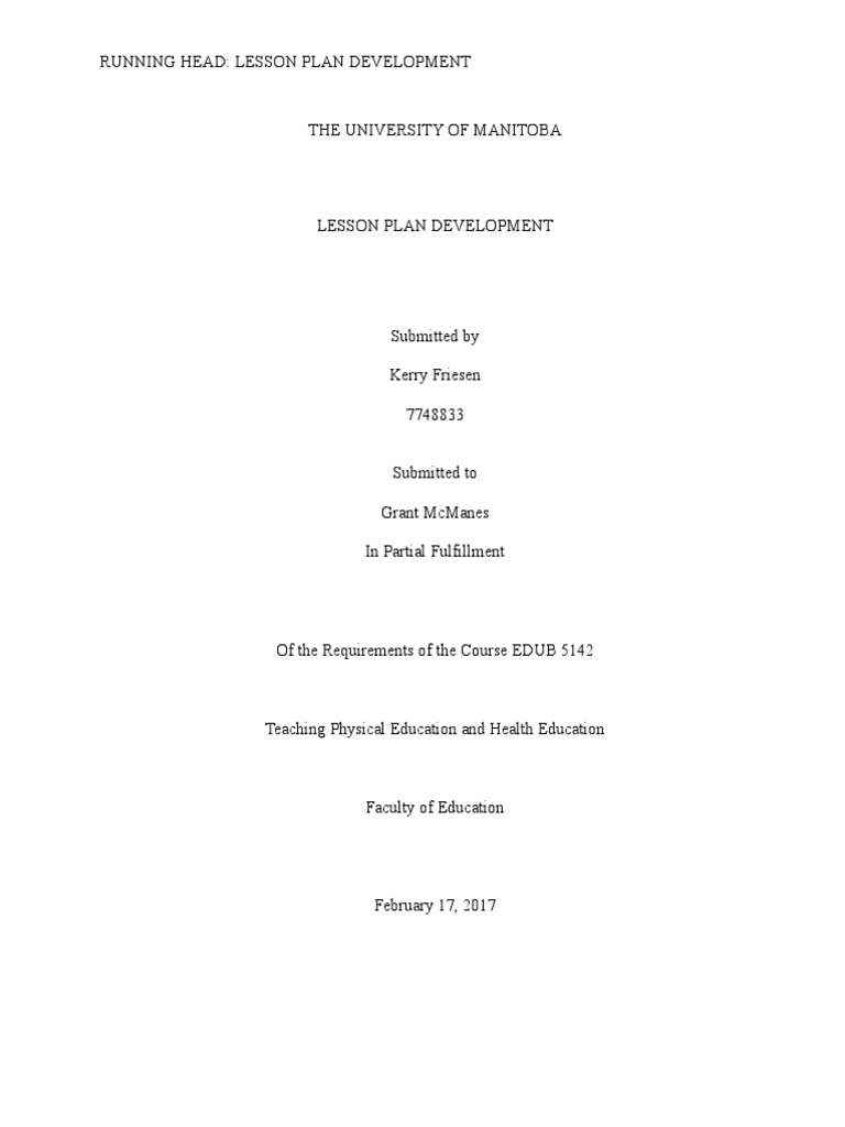 Curling Lesson Plan PT 2 | Download Free PDF | Lesson Plan | Quality Of ...