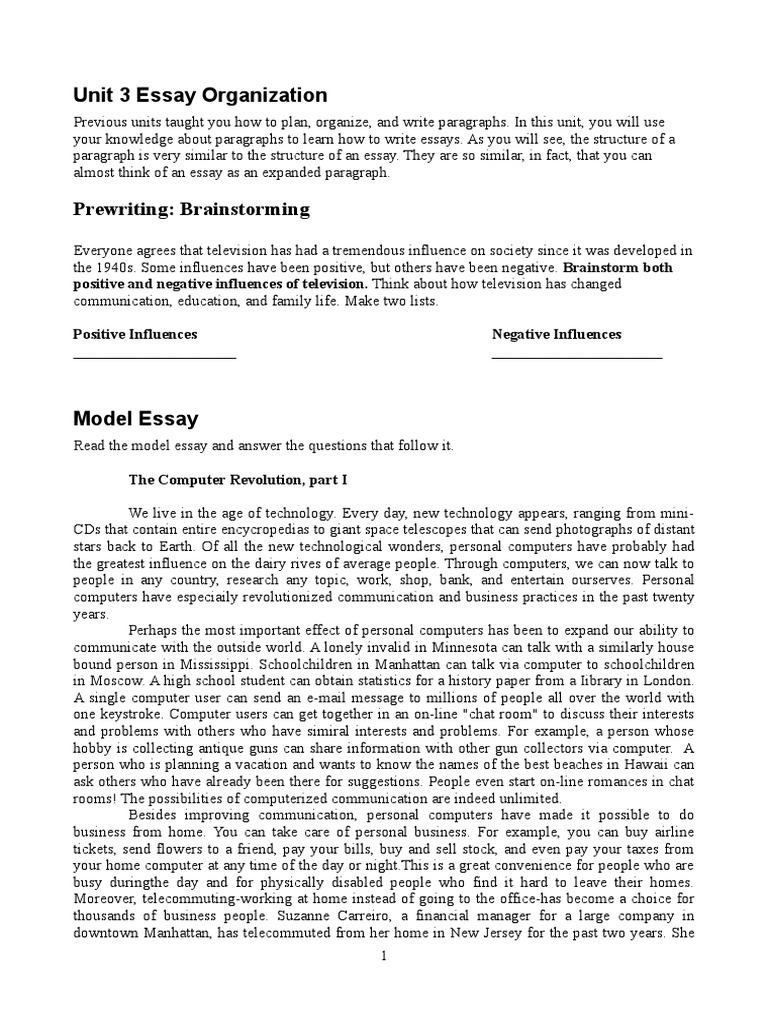 Academic Writing Unit 3 Essay Writing | PDF | Paragraph | Essays