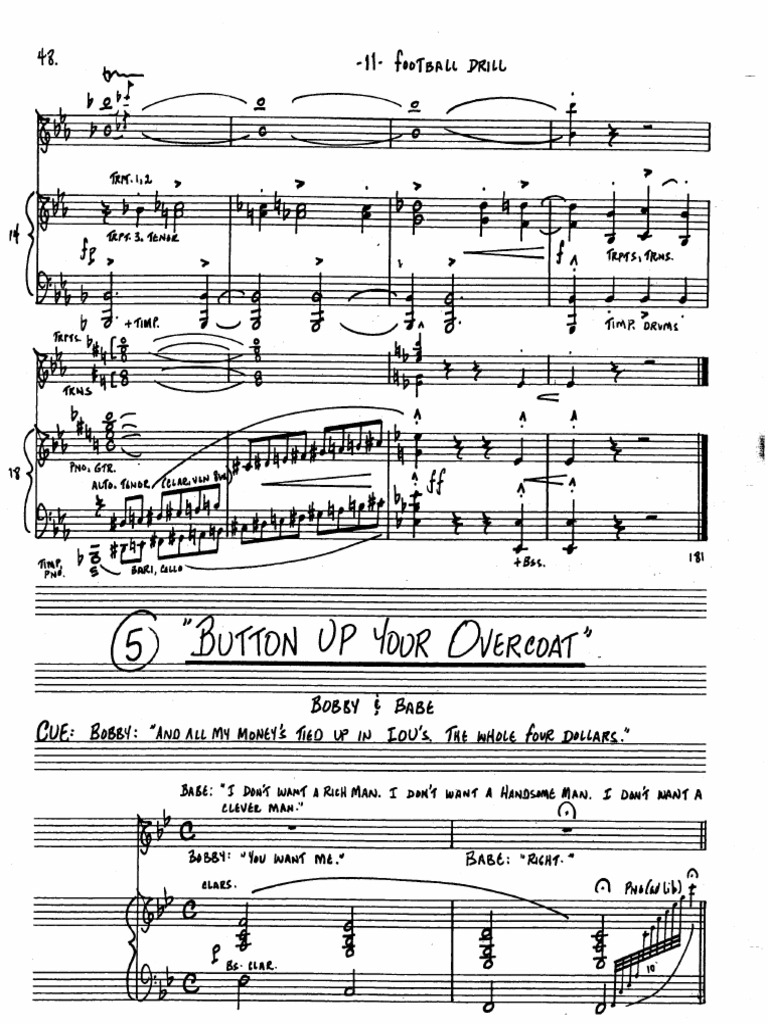 Button Up Your Overcoat Sheet Music | PDF