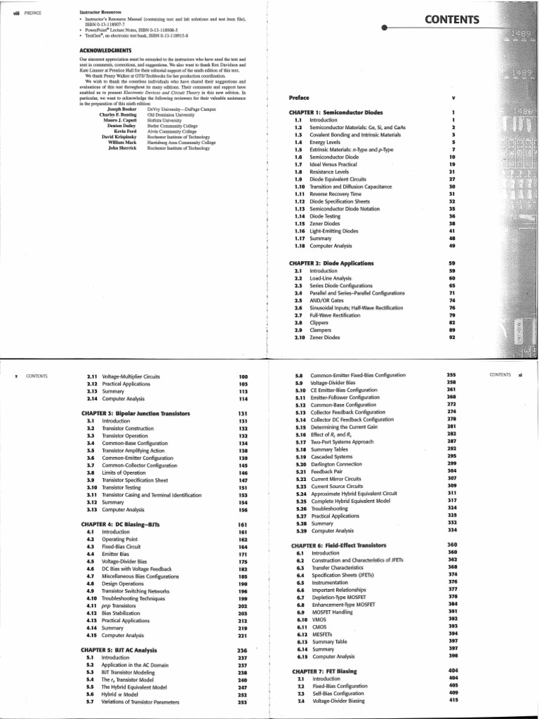 Electronic Devices and Circuit Theory, 9th Ed. Boylestad Book | PDF ...