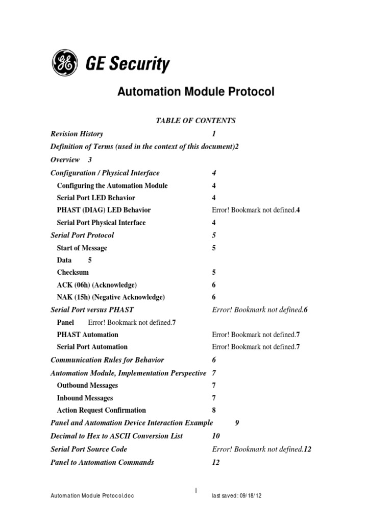 Automation Module Protocol | PDF | Transmission Control Protocol | Ascii