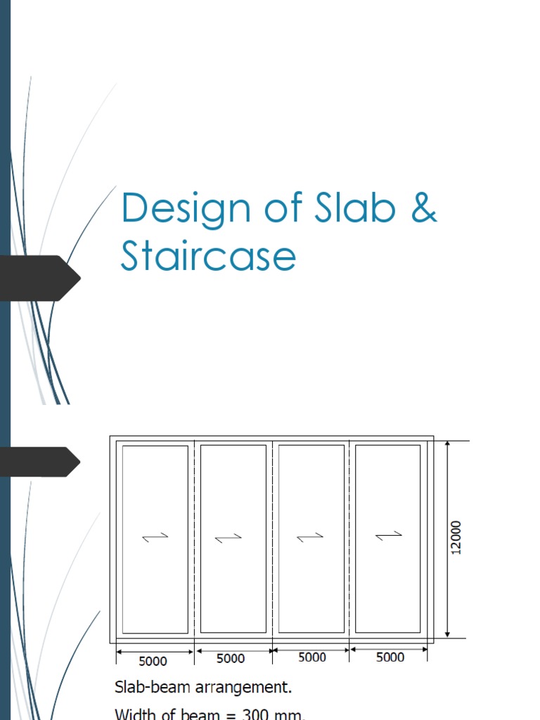 Design of Slab & Staircase - Steps, Loads, Moment Calculation | PDF ...