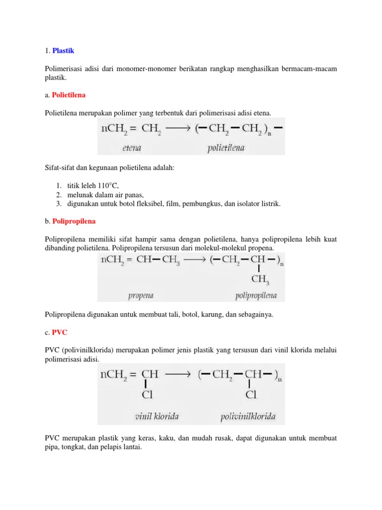 Bahan Polimer Dan Aplikasinya Pdf