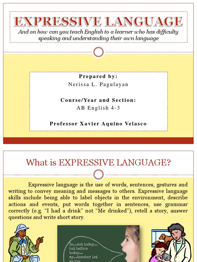 Expressive Language | PDF | Speech | Learning