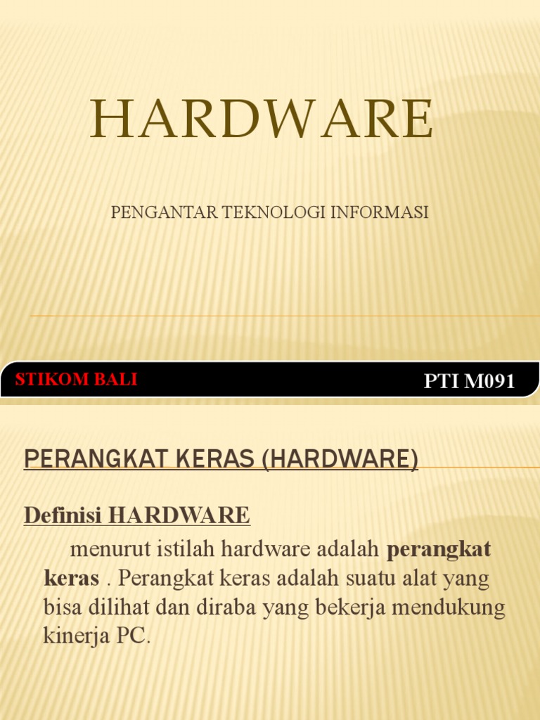 Definisi Hardware | PDF
