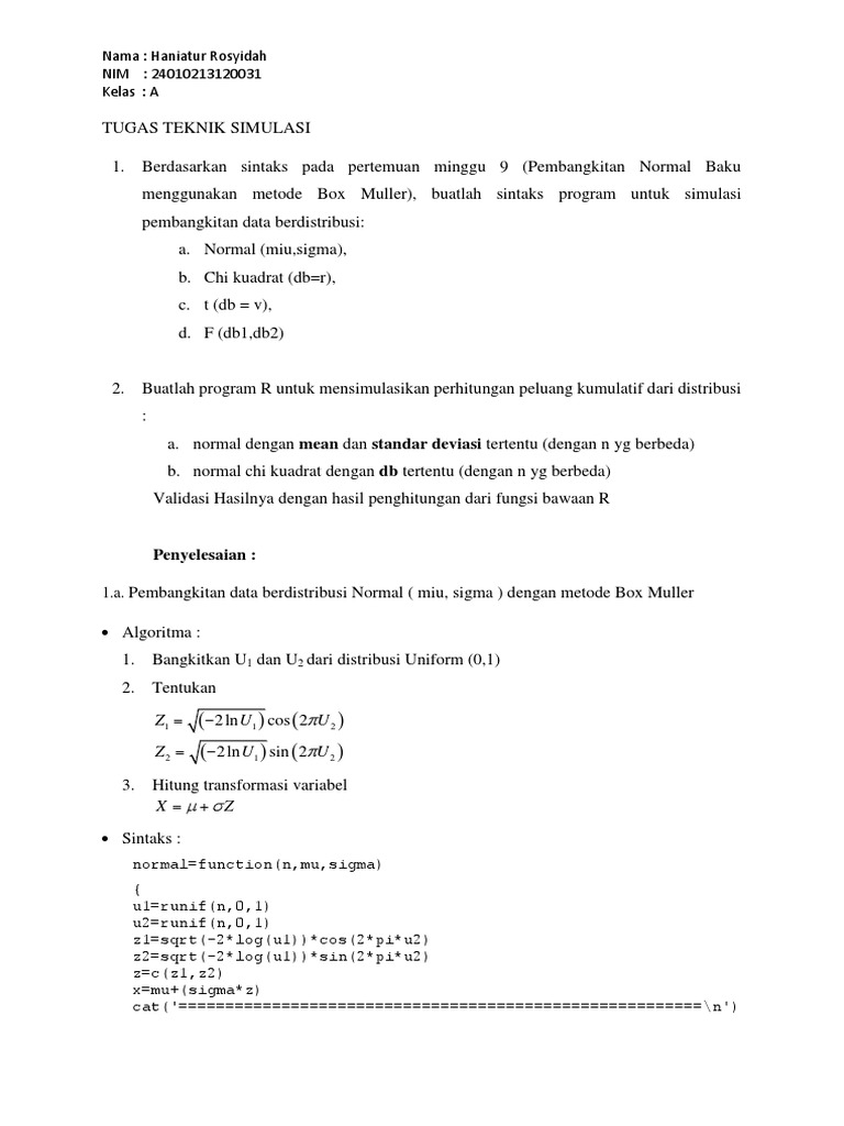 Teknik Simulasi Distribusi Kontinu | PDF
