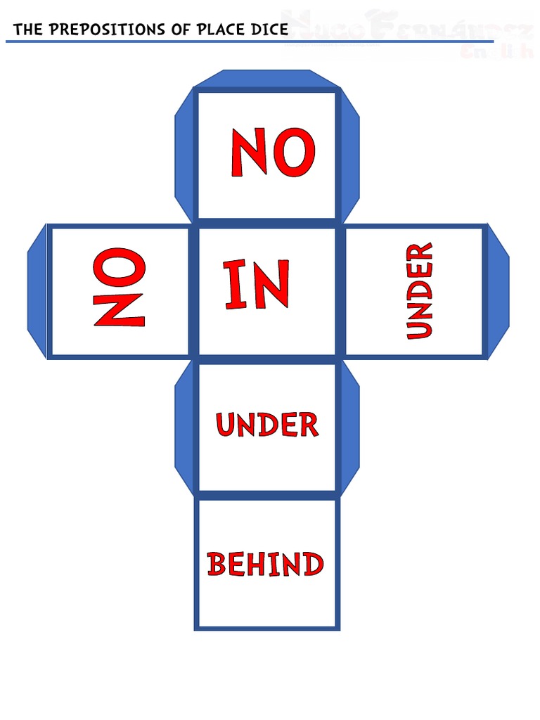 The Prepositions of Place Dice | PDF
