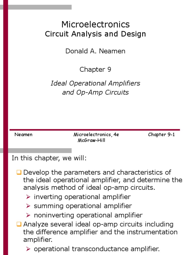 Chapter 9 | PDF | Operational Amplifier | Amplifier