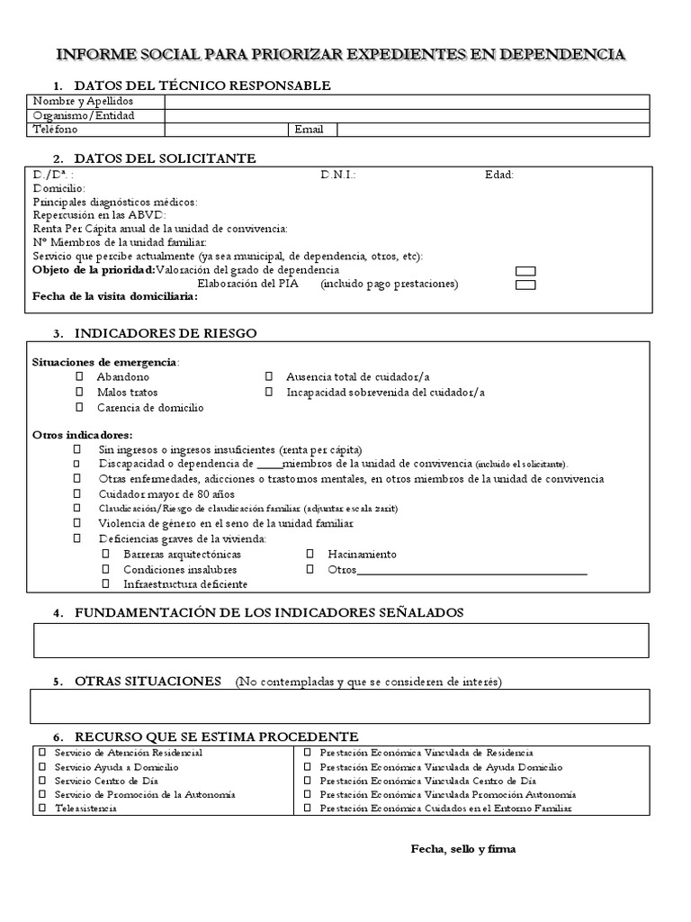 Modelo Informe Social Urgencias - Definitivo | Descargar gratis PDF ...