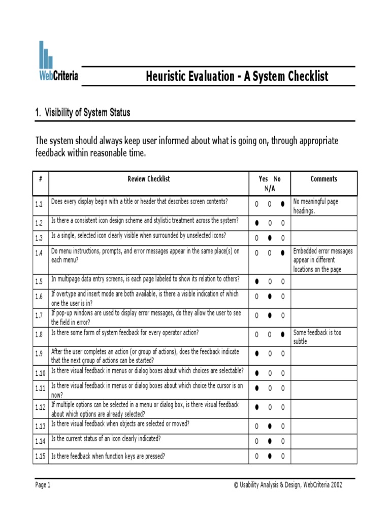 Heuristic Evaluation Checklist.pdf | Menu (Computing) | Icon (Computing)