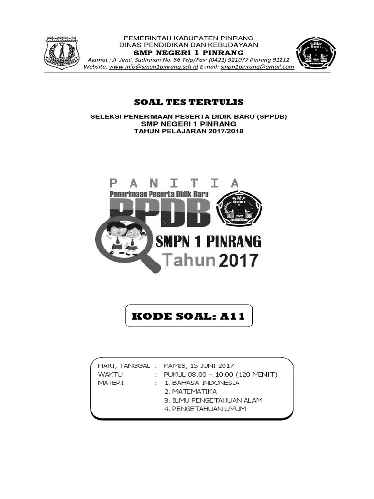 Cover Soal PPDB | PDF