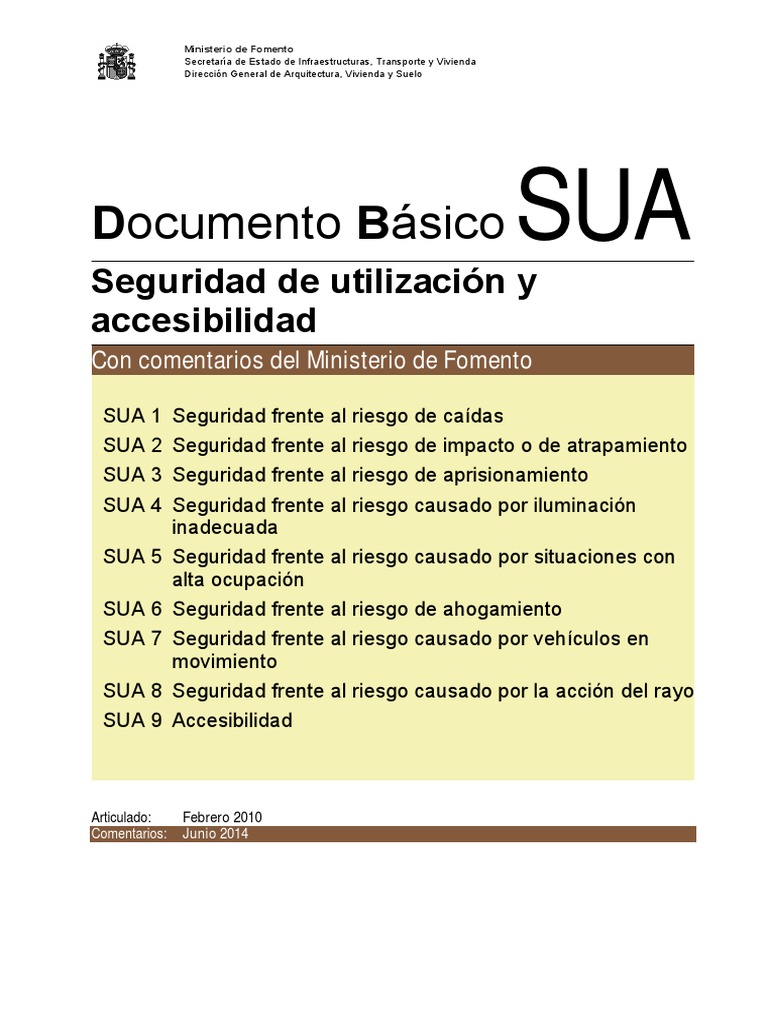 DB SUA Seguridad de Utilización y Accesibilidad PDF | Descargar gratis ...