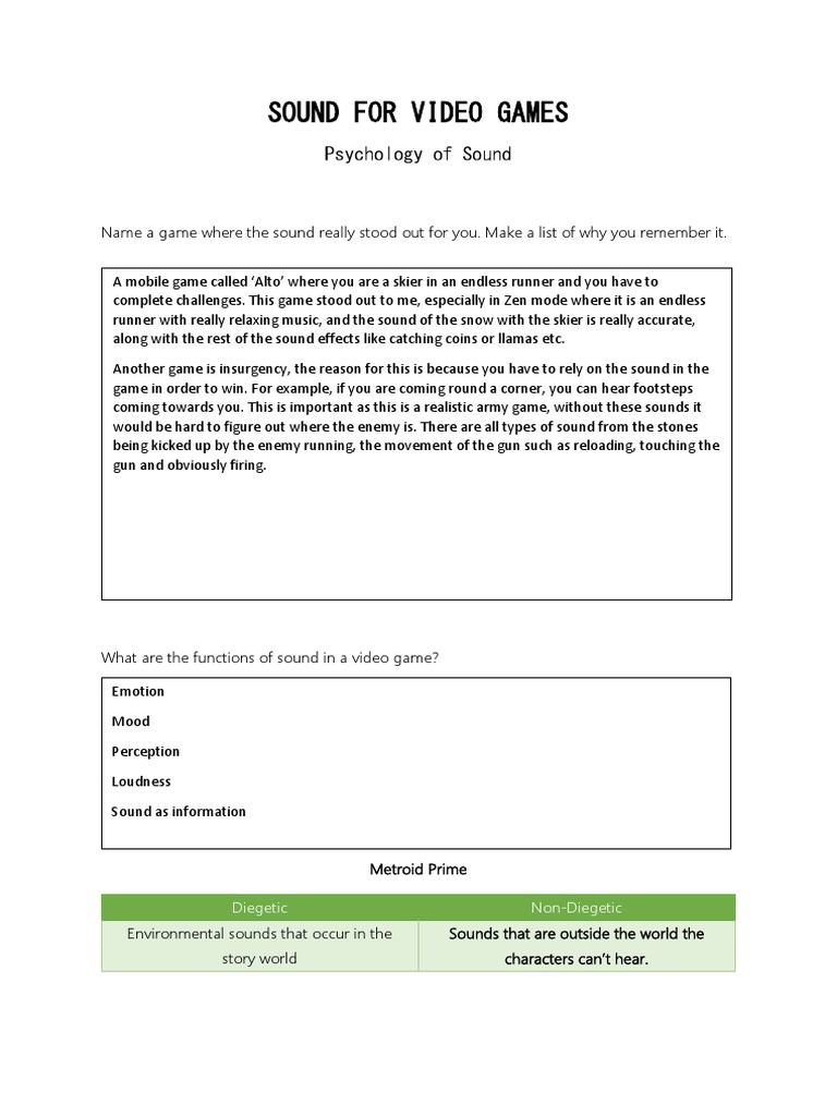 Psychology Handout | PDF