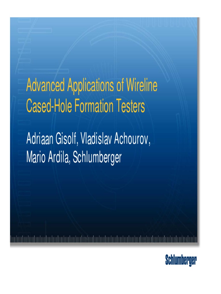 Cased Hole Formation Tester Applications | PDF | Casing (Borehole ...