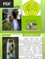Fungsi dan Komponen Theodolite | PDF
