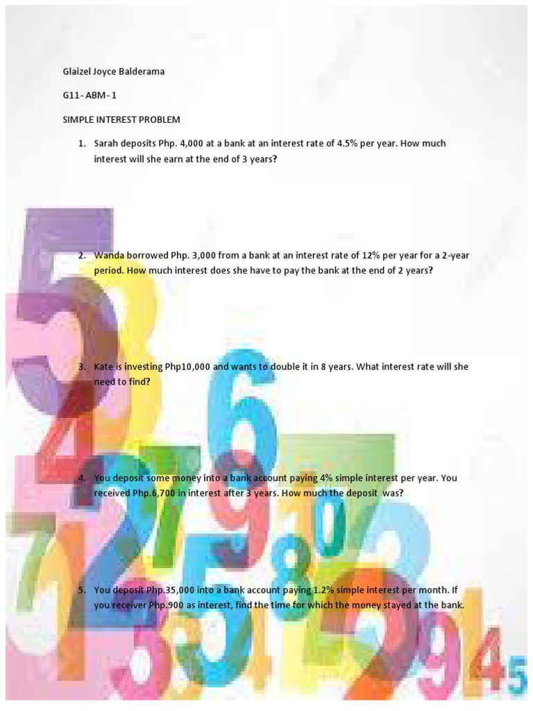 Gen - Math | PDF | Interest | Money