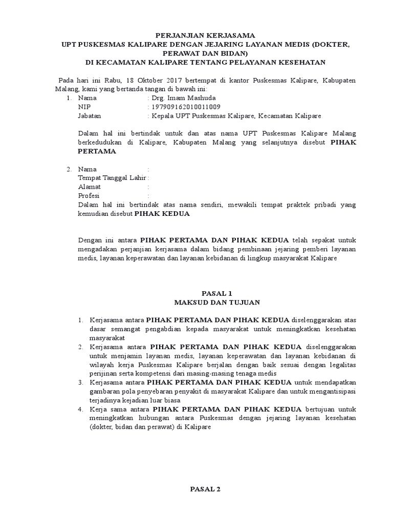 Mou Jejaring | PDF | Pengembangan Diri | Kesehatan Holistik