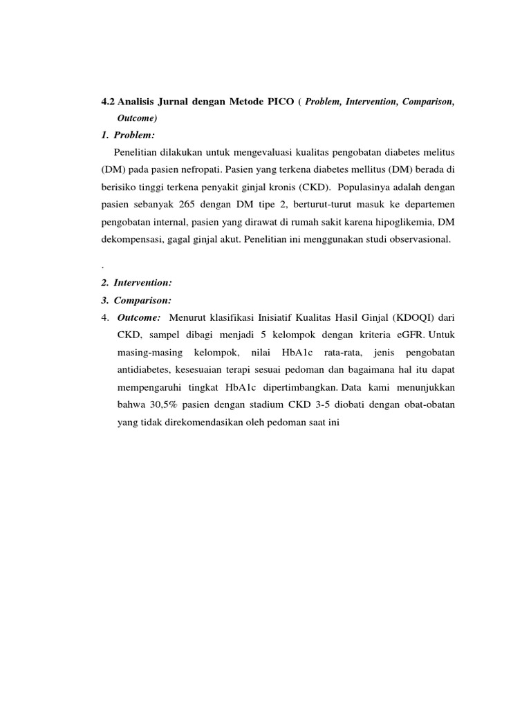 Analisis Jurnal Dengan Metode PICO | PDF