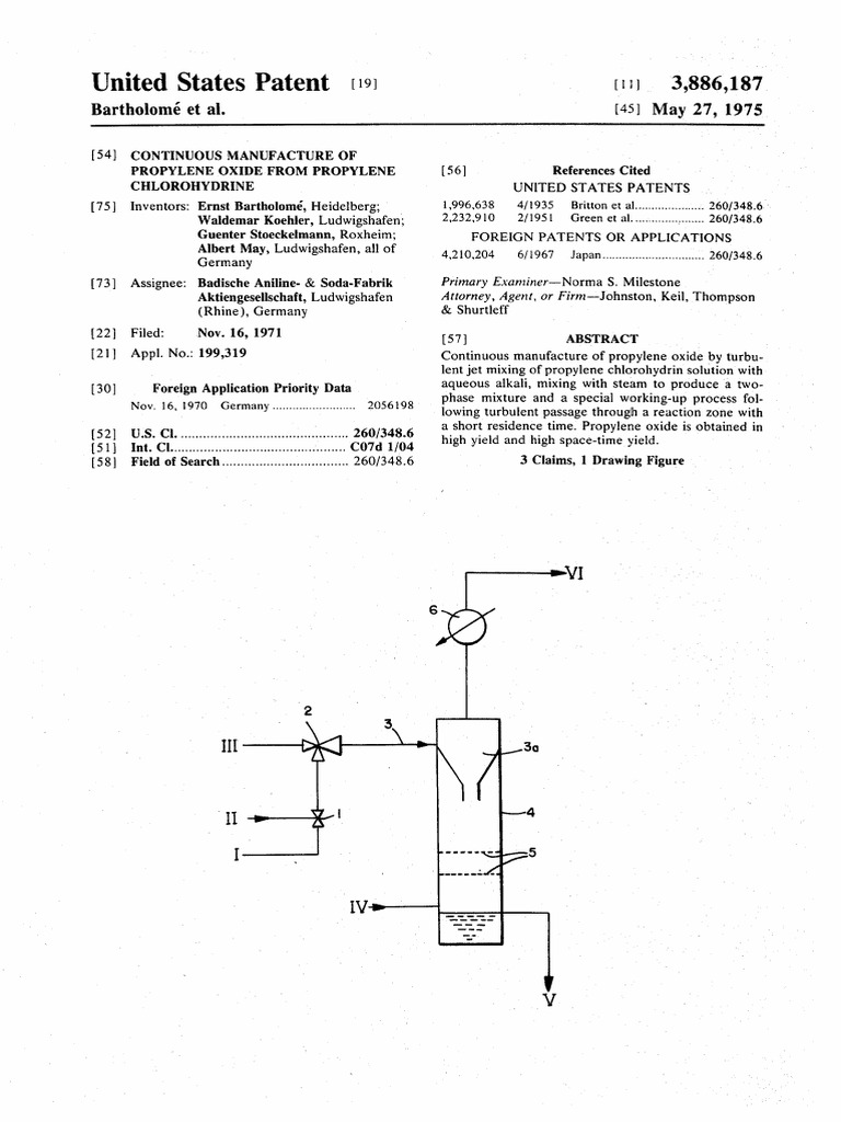 Process for the Continuous Manufacture of Propylene Oxide from ...