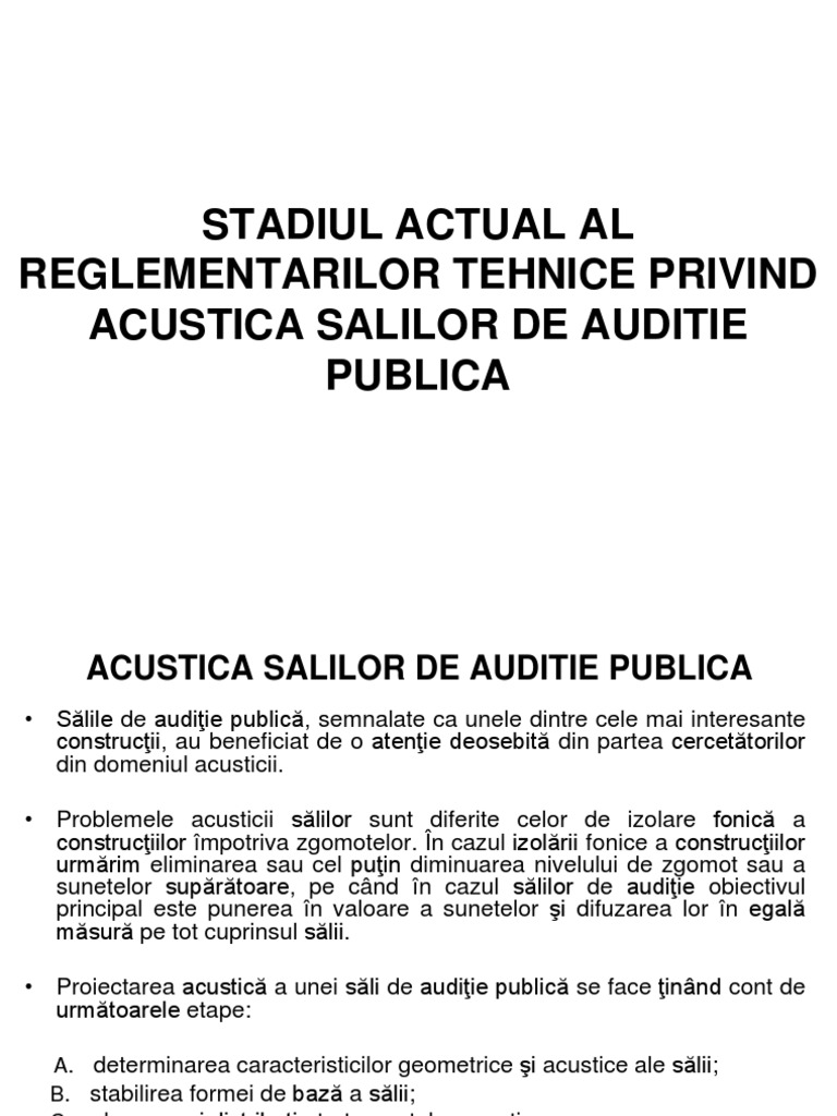 Sali de Auditie | PDF