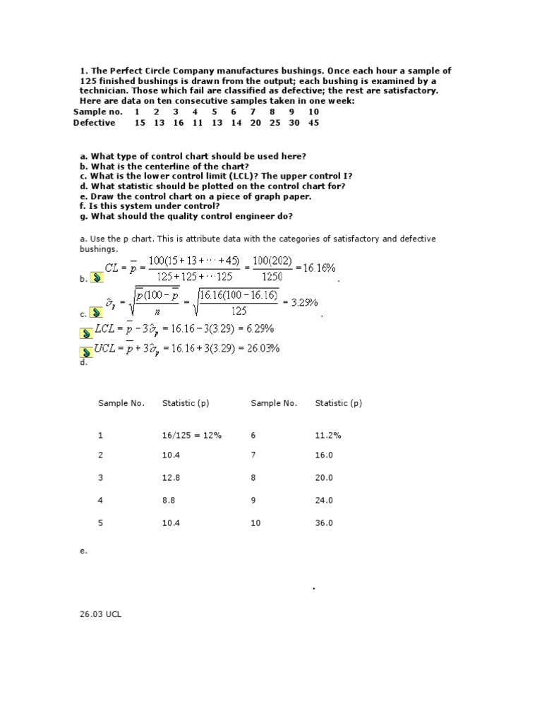 Control Chart Problems | PDF | Kilogram | Mean