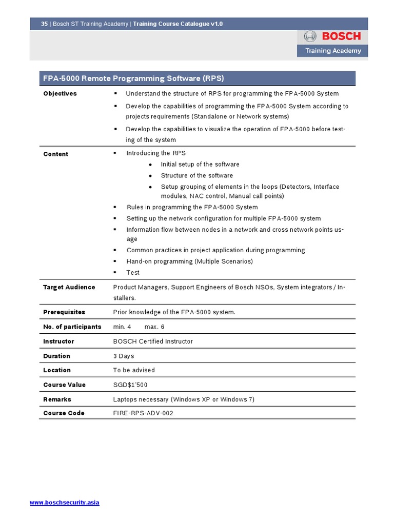 FPA-5000 RPS Programming Course Overview | PDF | Computer Programming | Microsoft Windows