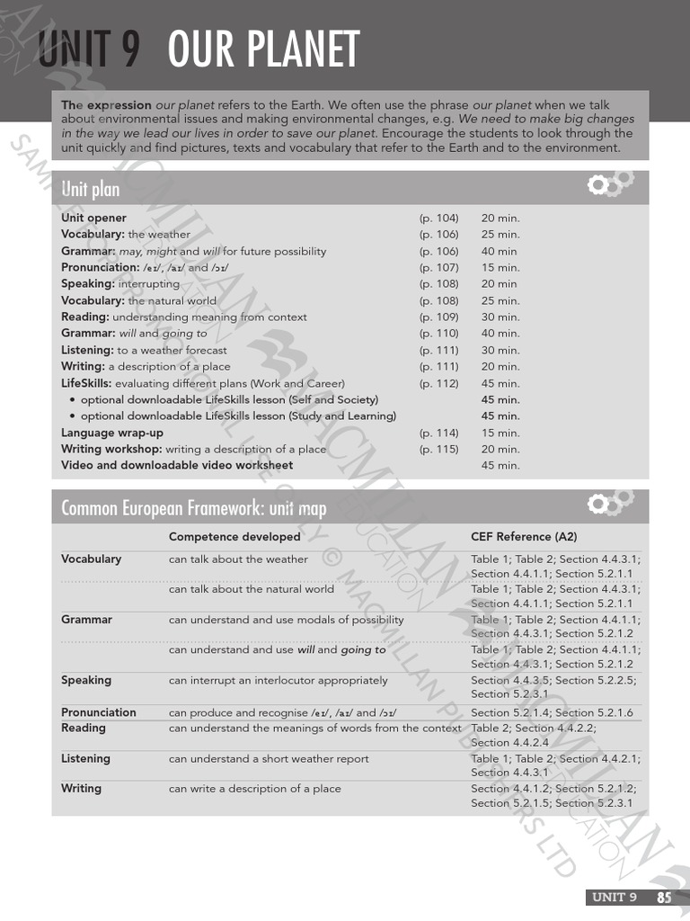 Open Mind Pre Intermediate Teachers Book Unit 9 PDF | PDF | Verb | Vocabulary