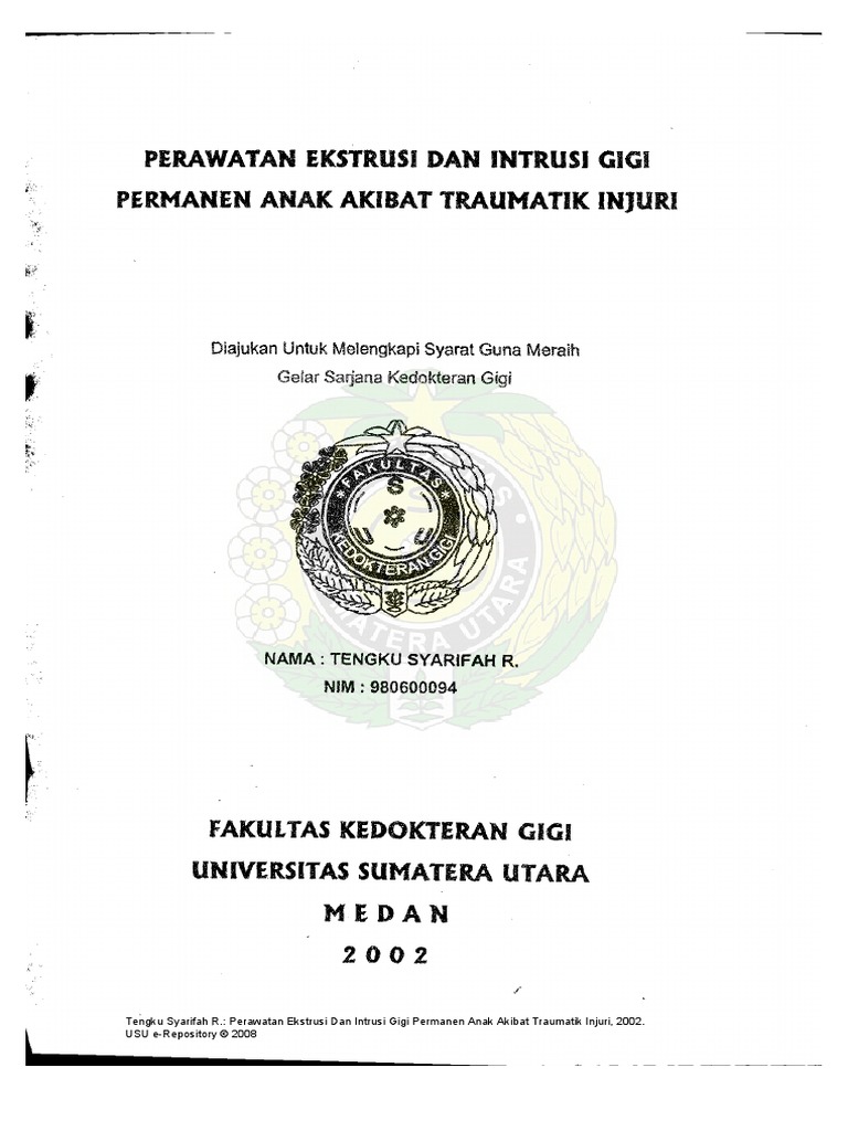 Perawatan Ekstrusi Dan Intrusi Gigi | PDF