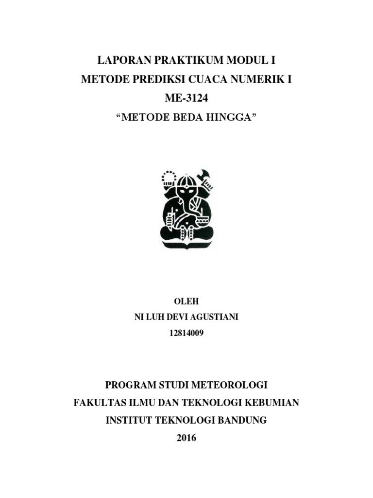 Praktikum Metode Beda Hingga Cuaca | PDF | Metode & Bahan Ajar | Sains ...