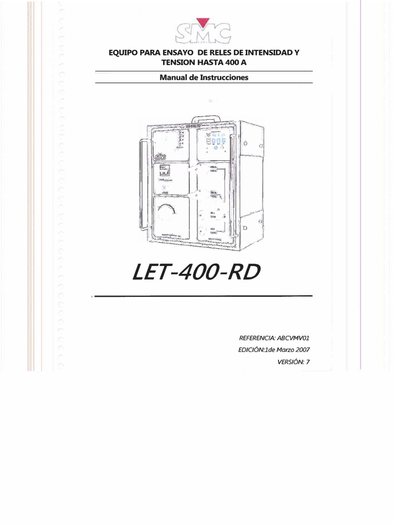 Manual de Ensayo LET 400 A | PDF