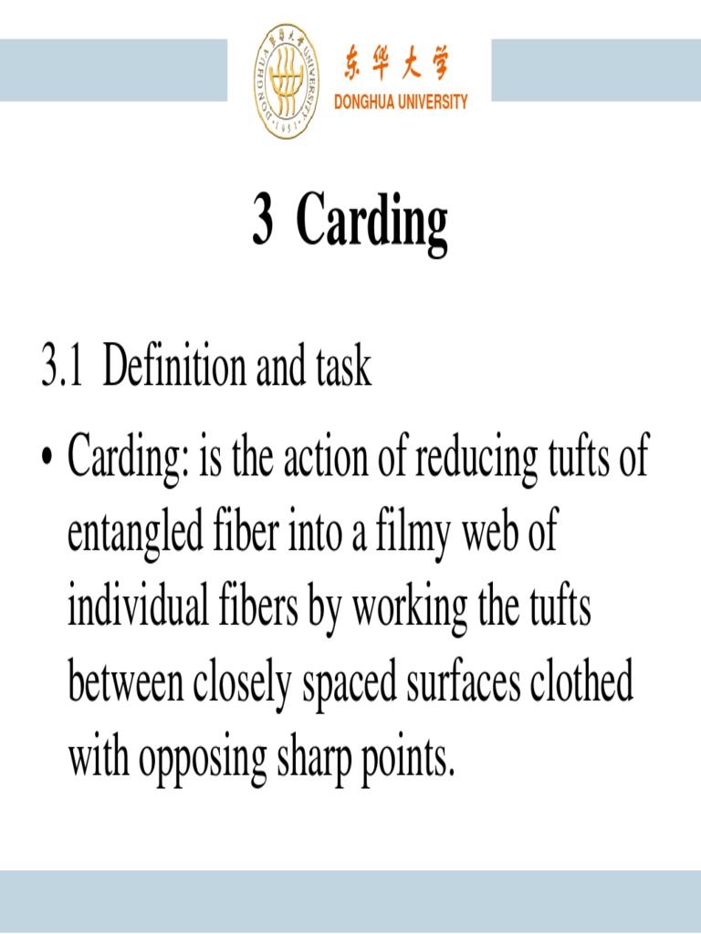 Carding Machine | PDF | Clothing Industry | Textiles