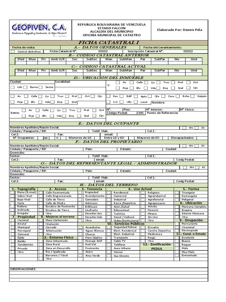 97970106-Ejemplo-Ficha-Catastral-1.pdf | Ingeniería | Ciencia